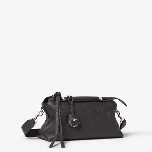 Fendi By The Way Soft Medium Black Cuoio Romano Leather Bag